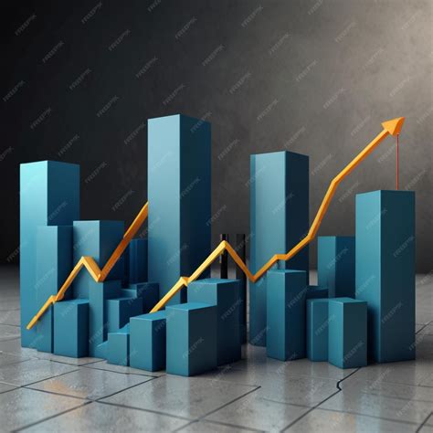 Premium Photo Statistics Graph 3d Icon Growing Bars Columns