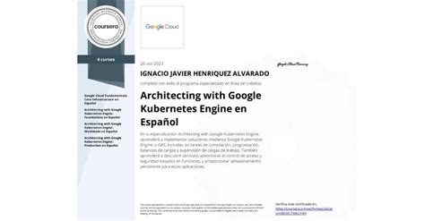 ignacio h on linkedin completion certificate for architecting with