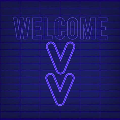 Niebieska Strzałka Kierunek Lub Wskaźnik Prosta Ikona Pomarańczowy Neonowy Styl Na Tle ściany