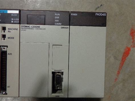 omron c200he cpu42 e controller unit pa204s 2 id212 2 oc225