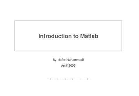 PPT Introduction To Matlab PowerPoint Presentation Free Download ID 6930708