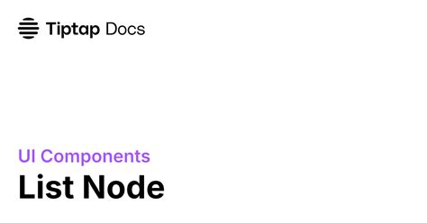 list node tiptap ui components