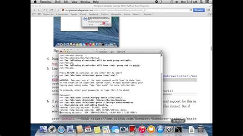 Installing Python 3 And Pygame On Os X Mac Platform Youtube