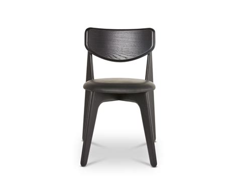 Slab Chair Black Upholstered