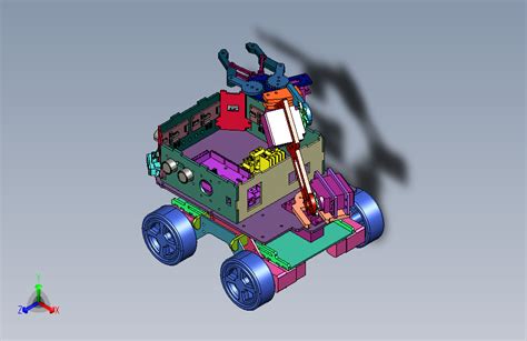 智能抓取巡线避障arduino编程车 Step 模型图纸下载 懒石网