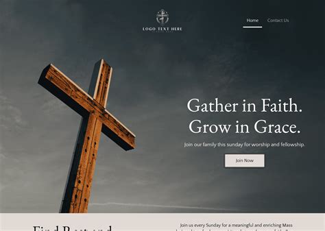 Sunday Church Mass Website Builder Build A Website