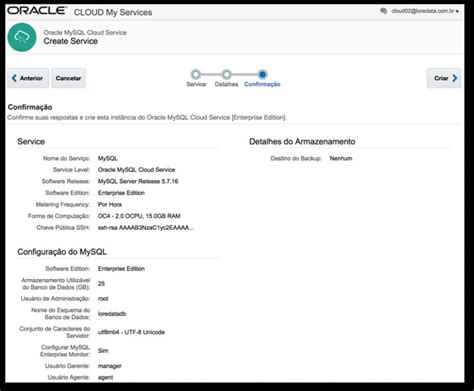 Oracle Cloud Criando Oracle MySQL Cloud Service E Acessando O De Diversas Formas Oracle Brasil