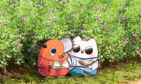 Gojou Satoru And Pochita Chainsaw Man And More Drawn By Dmsco Danbooru