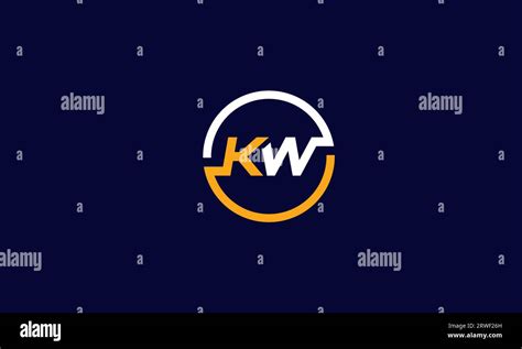 Kw Logo Design Letter Kw Initials Logo Design Vector Illustrations Stock Vector Image And Art