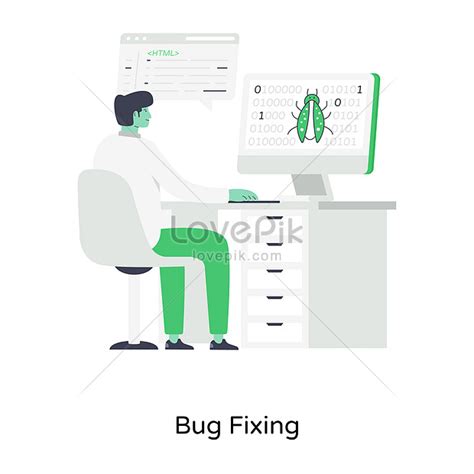 Look At This Flat Illustration Of Bug Fixing Illustration Imagepicture