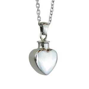 Solid Sterling Silver Small Heart Cremation Ashes Memorial Keepsake Urn
