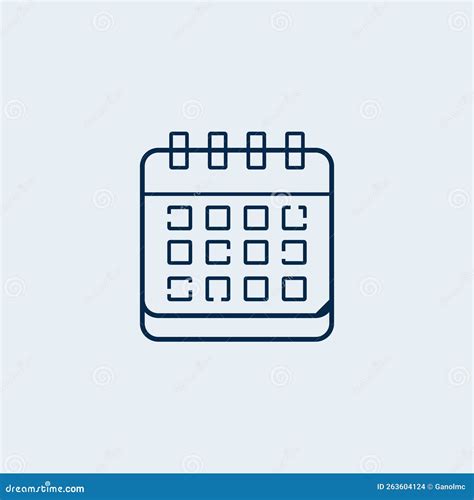Calendar Icon Vector For Web Computer And Mobile App Illustration Stock Vector Illustration