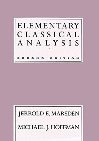 Pdf Elementary Classical Analysis 2nd Edition Free