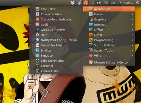 Ubuntu ClassicMenu Indicator Tampilkan Menu Utama Ala Gnome Classic