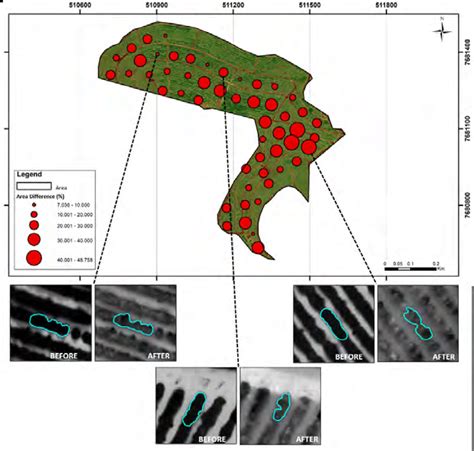 Map Of Percentage Of Difference Cpa Of The Harvest And Demonstration Of