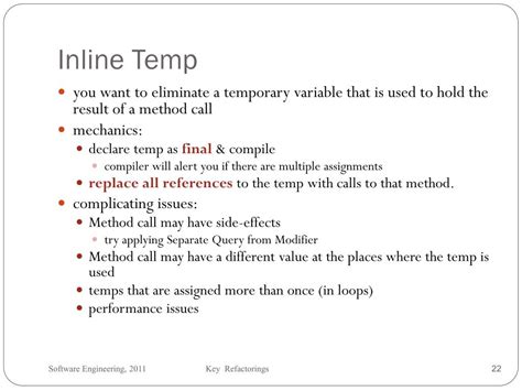 Ppt Software Engineering Key Refactorings Powerpoint Presentation Free Download Id2161179