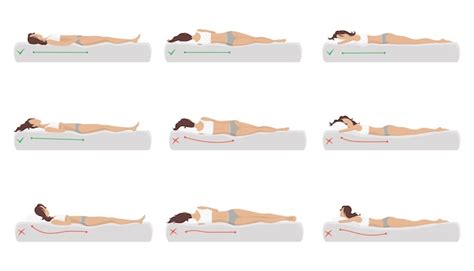 Premium Vector Correct And Incorrect Sleeping Body Posture Healthy