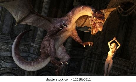 Naked Woman Dragon Symbol Mother Dragons Stock Illustration Shutterstock