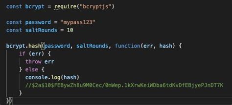 how to use bcrypt for secure password hashing in node js shashavali