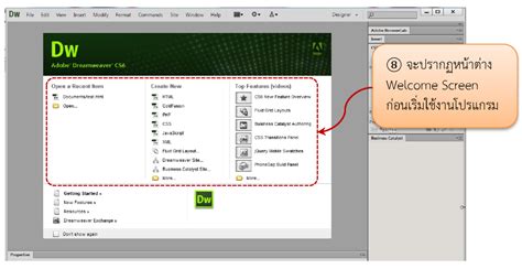 2 2 เริ่มต้นใช้งานโปรแกรม Adobe Dreamweaver Cs6 การสร้างเว็บไซต์