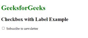 How To Create A Checkbox In HTML GeeksforGeeks