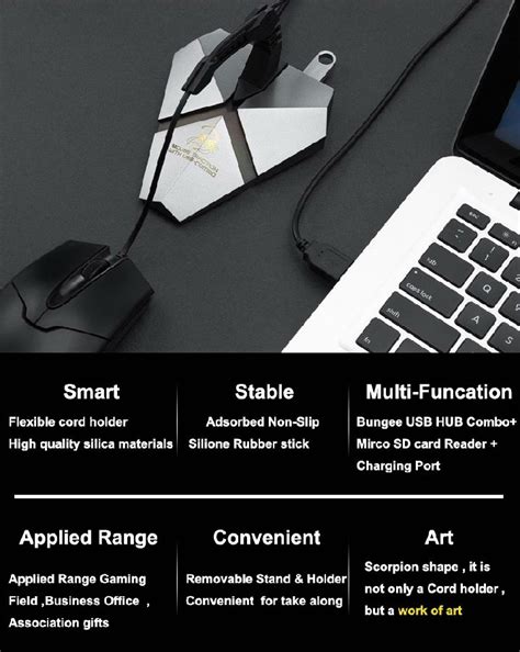 Gaming Mouse Keyboard Bungee Usb 30 Hub Combo With Tf Card Reader Free Hub Scorpion Desktop