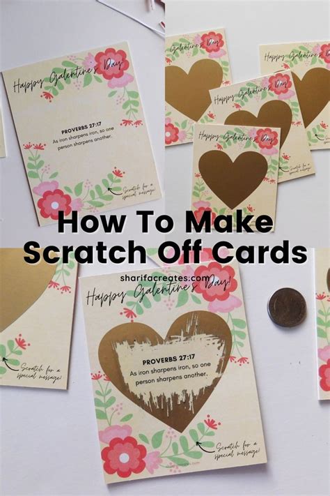 Heart Scratch Off Card Valentines Day Tutorial How To Make Scratch