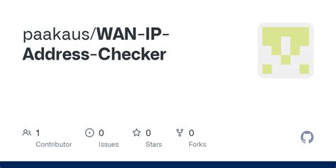 GitHub Paakaus WAN IP Address Checker