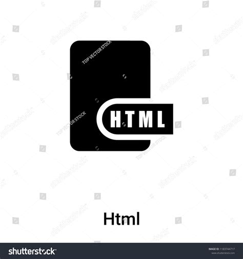 Html Icon Vector Isolated On White Stock Vector Royalty Free
