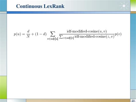Ppt Lexrank Graph Based Centrality As Salience In Text Summarization Powerpoint Presentation