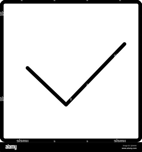 a square checkbox with a thin line editable vector stock vector image
