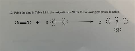 Solved Estimate ΔH for the following gas phase reaction Chegg