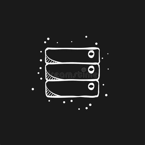 Sketch Icon In Black Database Stock Vector Illustration Of Drawn Graphic 193513332