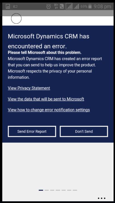 Android Dynamics CRM For Phones And Tablets Uncaught TypeError Cannot Read Property N Of