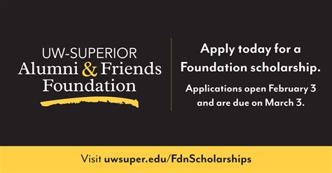 Scholarship Applications Open February 3 For Current Uw Superior
