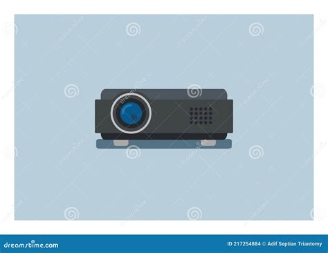 Lcd Projector Simple Flat Illustration Stock Vector Illustration Of Seminar Movie 217254884