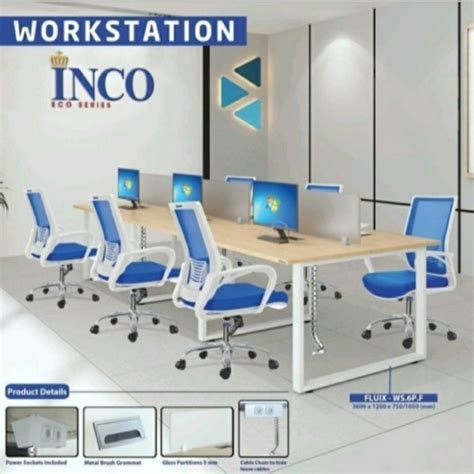 Jual Meja Kantor Kerja Inco Laci Workstation Free Ongkir Wilayah