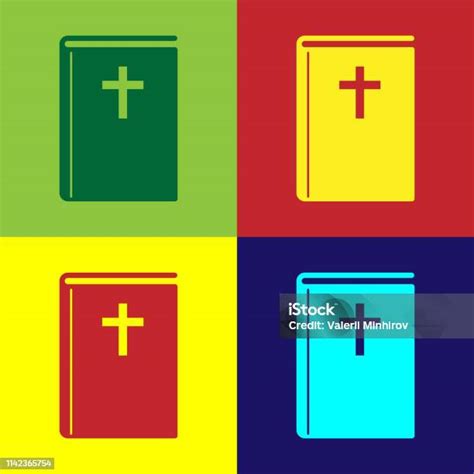 색상 성경 책 아이콘 색상 배경에 고립 평면 디자인입니다 벡터 일러스트 0명에 대한 스톡 벡터 아트 및 기타 이미지 0명 개념 고대의 Istock