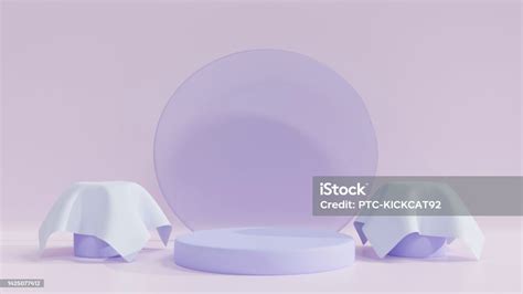 제품 디스플레이 연단은 파란색 파스텔 배경에 서 있습니다 3d 렌더링 0명에 대한 스톡 사진 및 기타 이미지 0명 3차원 형태 가정의 방 Istock