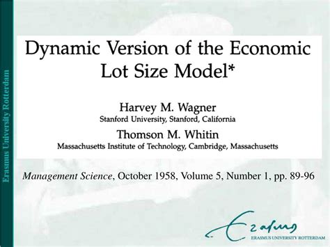 Ppt Trends In Dynamic Lot Sizing Research A Tutorial Powerpoint Presentation Id707315