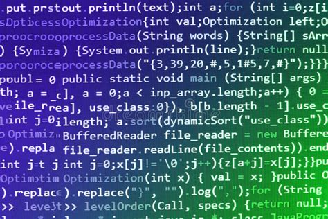 Programming Coding Source Code Screen Stock Image Image Of Computer