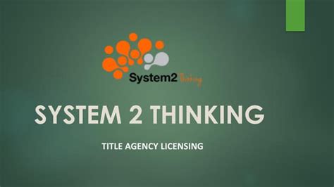 System 2 Thinking Nov 2 Week Ppt