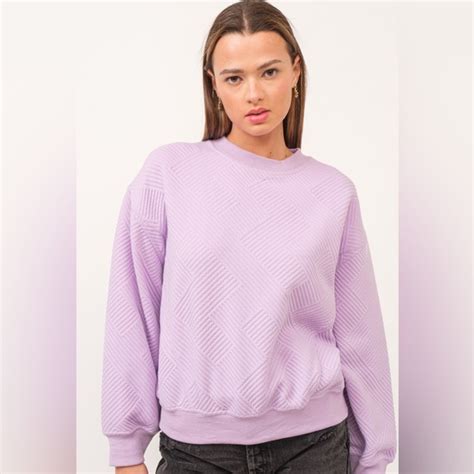 The Greii Tops The Greii Brand Lilac Purple Long Sleeve Textured