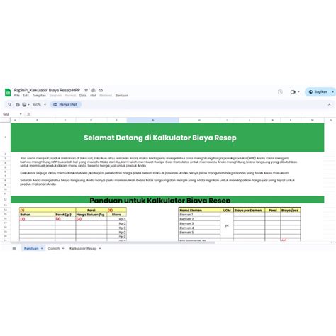 Jual Template Excel Perhitungan Hpp Shopee Indonesia