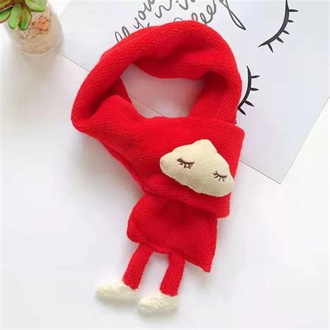 Badu Bg Корейски сладки анимационни облаци Детски шал Зимен бебешки предпазители за врата Шалове