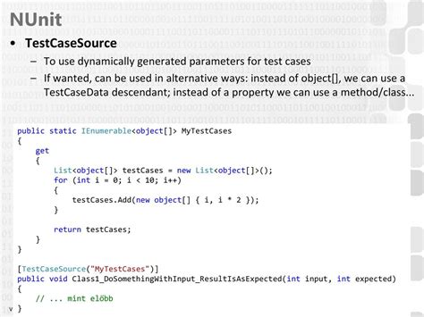 simple unit tests nunit exercise ppt download