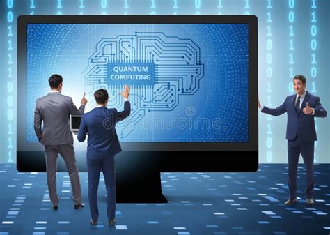 Concept Of Quantum Computing With Businessman Stock Image Image Of Computer Information