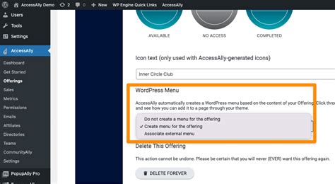 how to add a course menu on accessally kb accessally