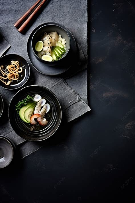 음식은 회색 탁자 위의 검은 그릇에 있다 배경 배경 화면 및 일러스트 무료 다운로드 Pngtree