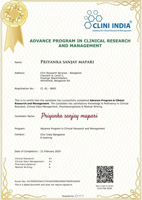 Completed Clinical Research And Management Course Priyanka Mapari Posted On The Topic Linkedin